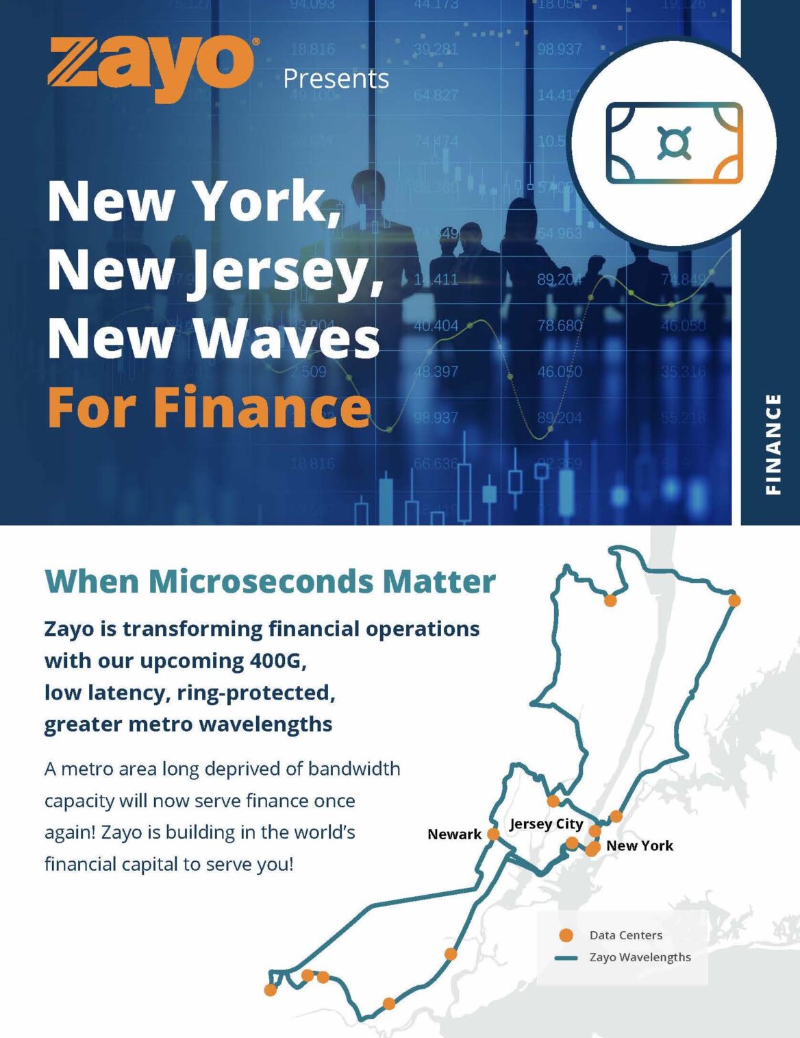 New York, New Jersey, New Waves for Finance - Zayo