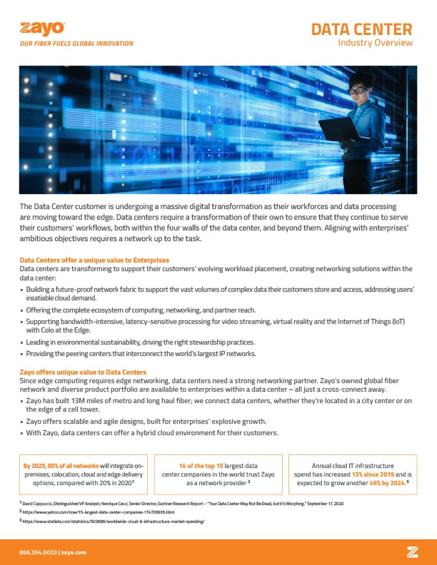 Industry Overview: Data Center | Resource | Zayo