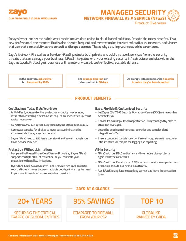 Managed Security Network Firewall as a Service (NFaaS) Product | Resource
