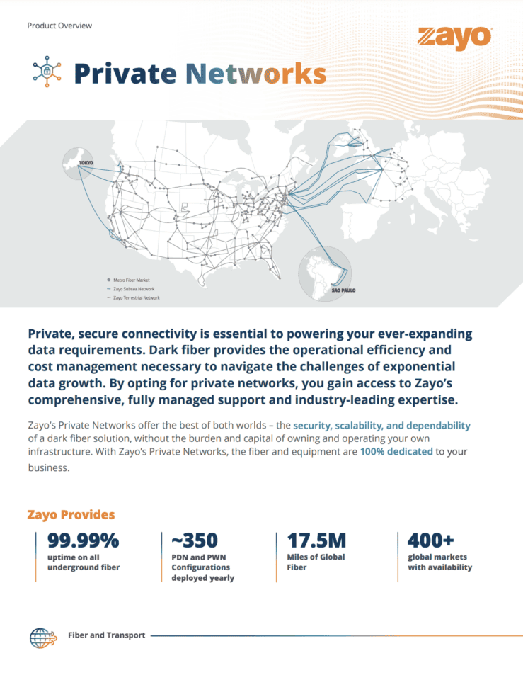 Private Networks Product Overview | Resource | Zayo