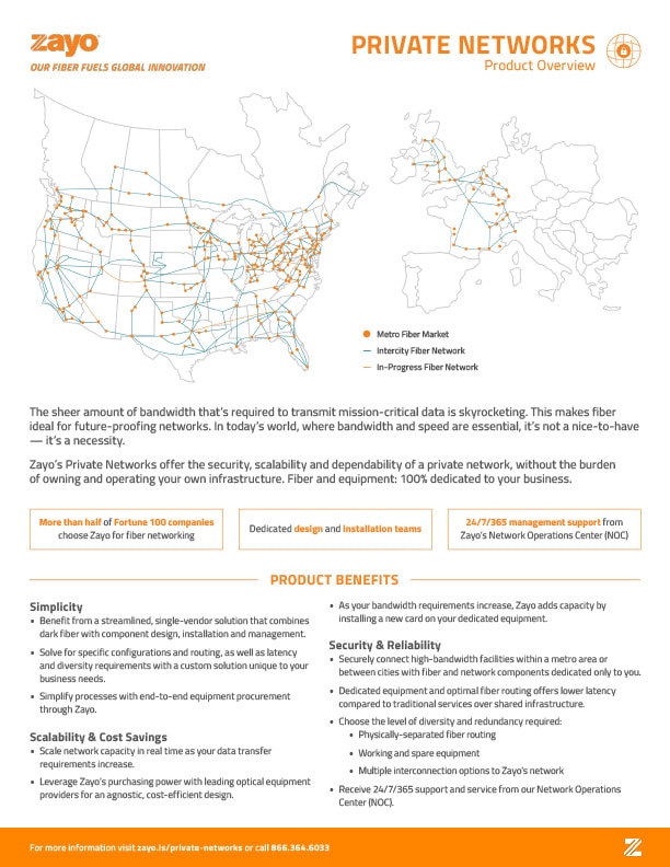 Private Networks Product Overview | Resource | Zayo