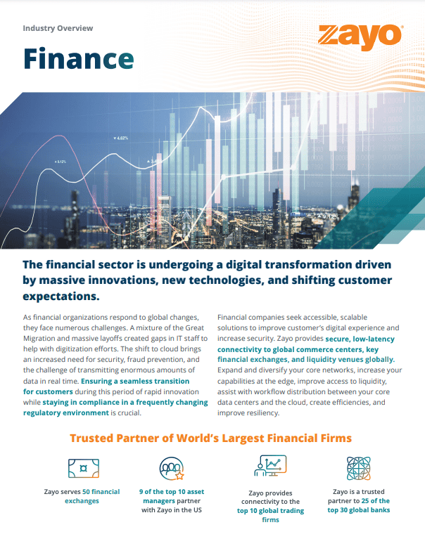 Financial Sector & Industry Overview | Resource | Zayo