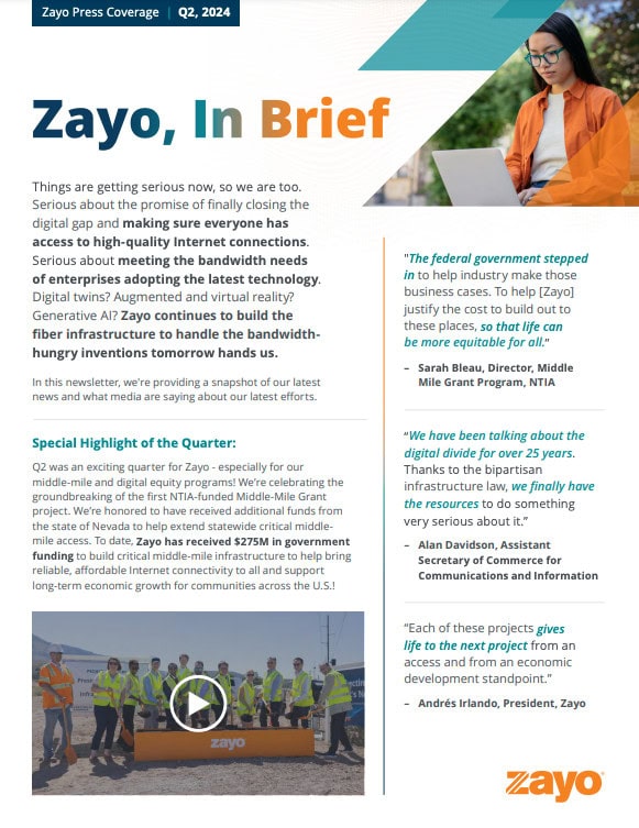 Zayo, In Brief 2Q2024 - Zayo